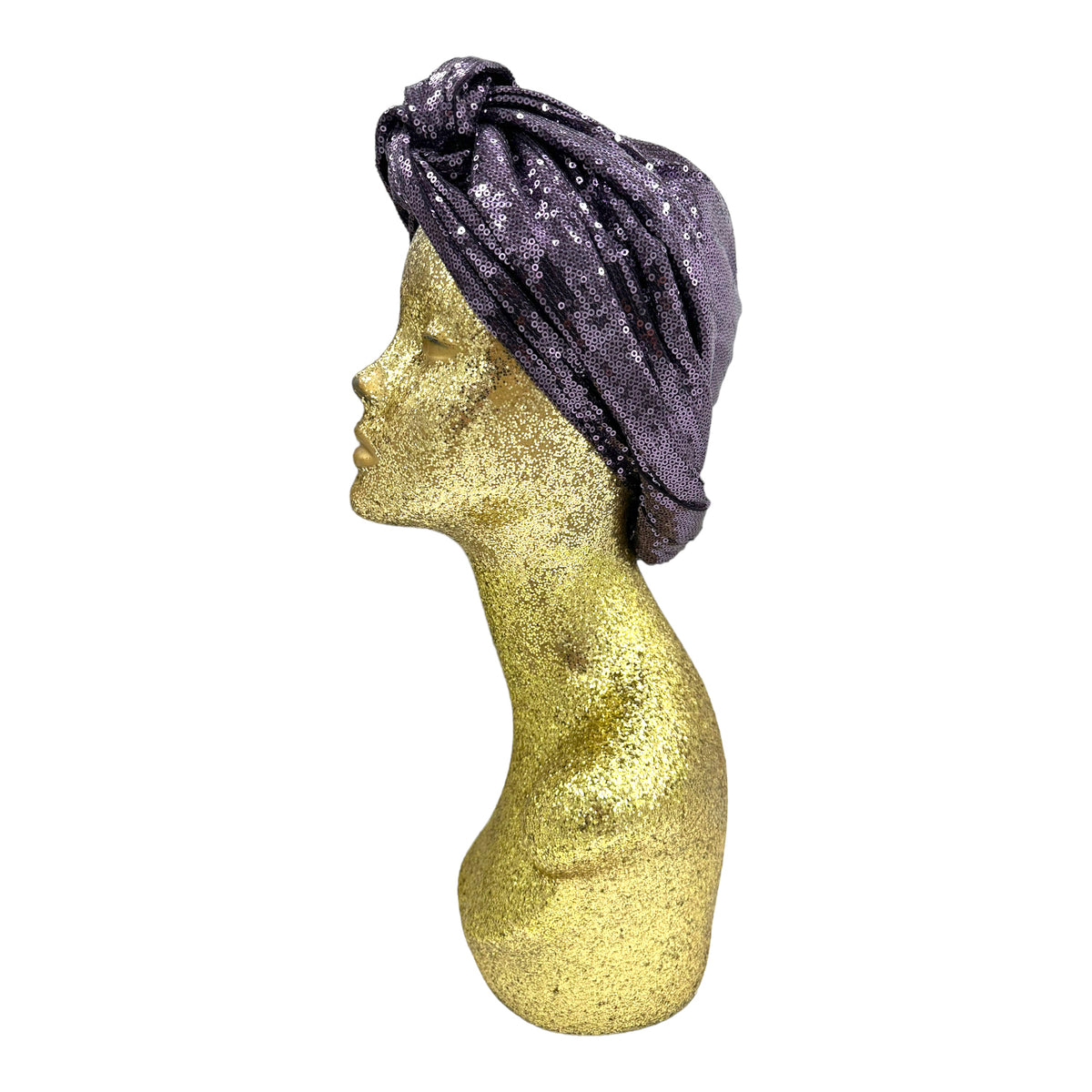 Classic M Violet Sequin Turban – Julia Clancey Luxury Resort